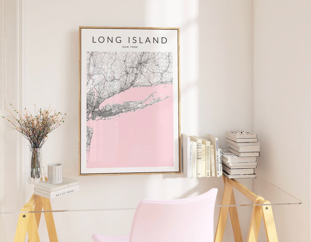 Long Island Map Print, Long Island Poster, New York Wall Art, Long ...