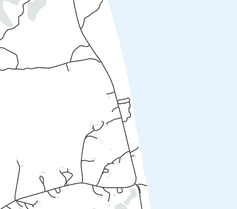 Coast Guard Beach Map Print, Cape Cod Map Print, Eastham Massachusetts ...