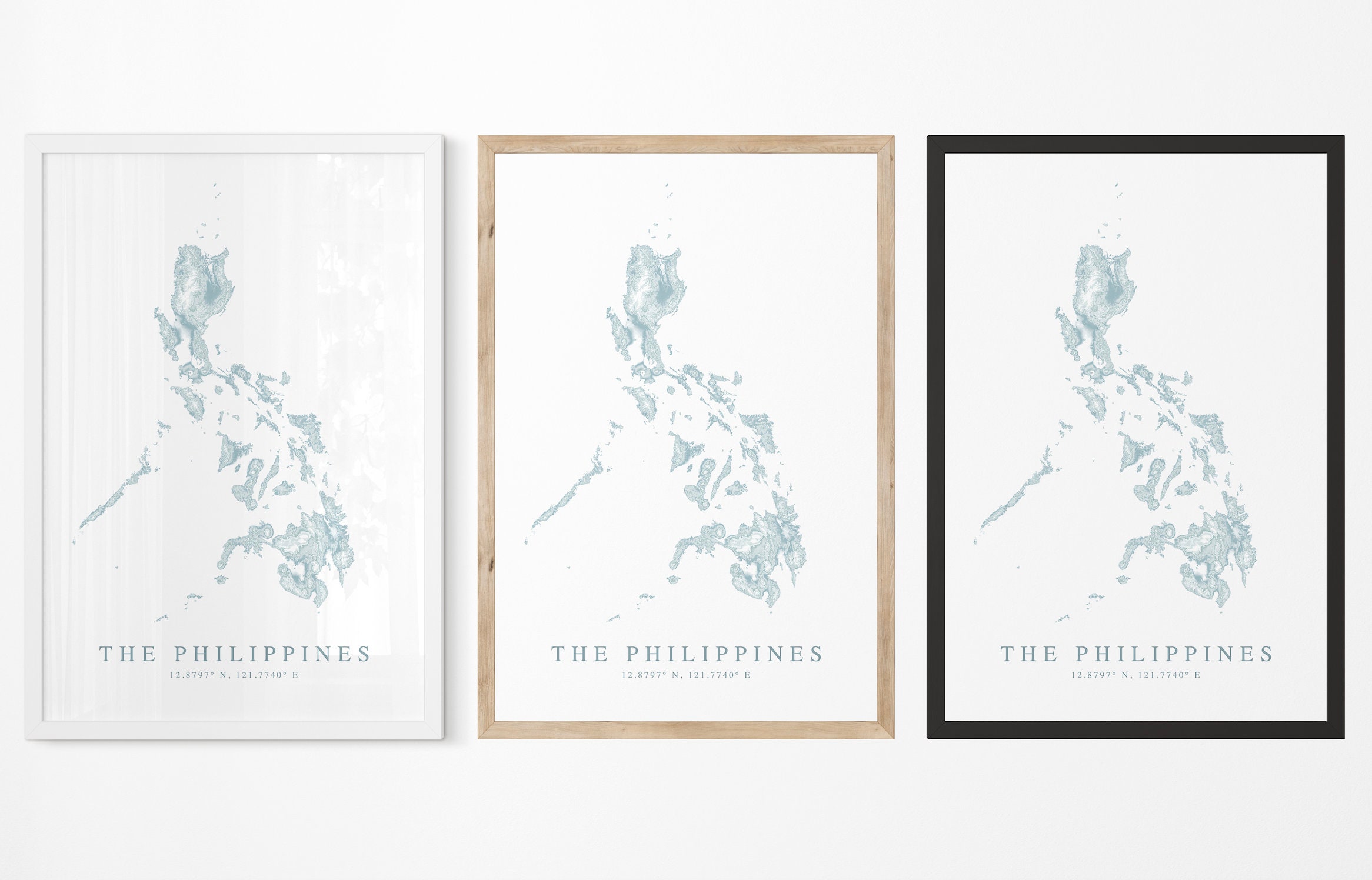 The Philippines Map Print, Philippines Map Art, Filipino Art Print ...
