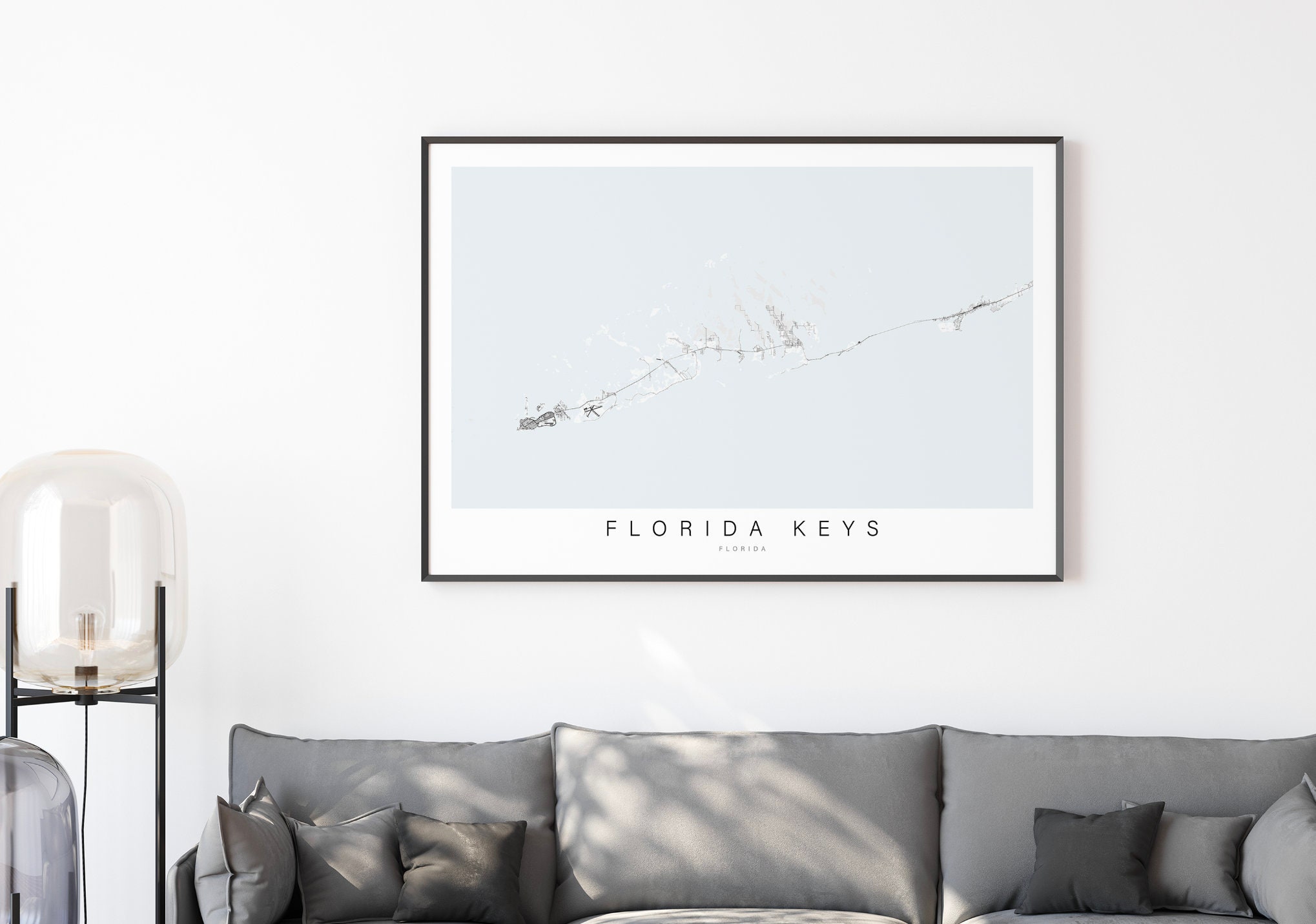 Key West Florida Map Print, Florida Keys Map, Key West Poster, Key West ...