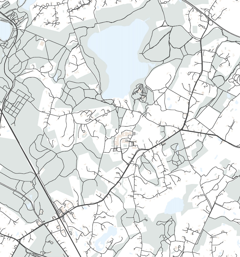 Lincoln Massachusetts Map Print, Map of Lincoln MA, Lincoln Poster ...