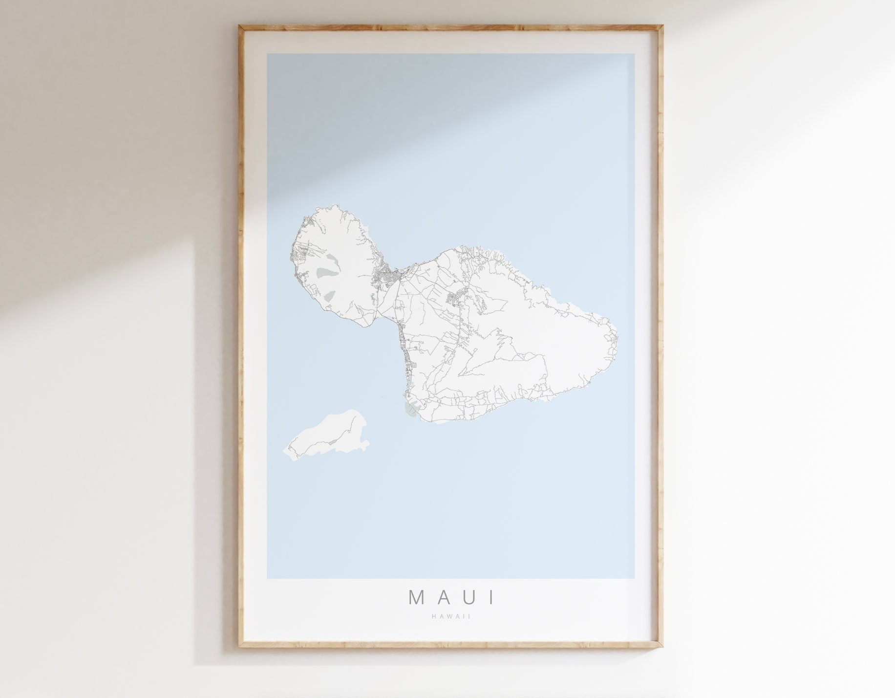 Maui Hawaii Map Print, Hawaii Poster, Maui Map, Hawaiian Decor, Hawaii ...