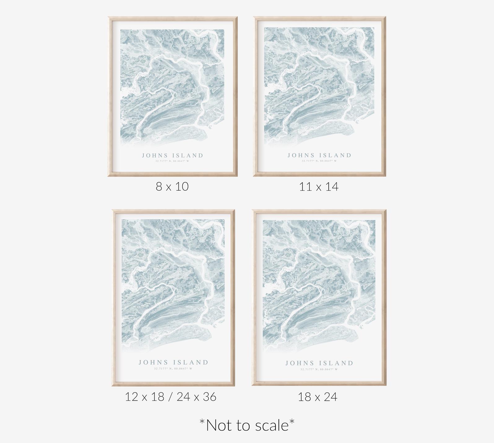 Johns Island Map Print, Map of Johns Island South Carolina, Johns ...