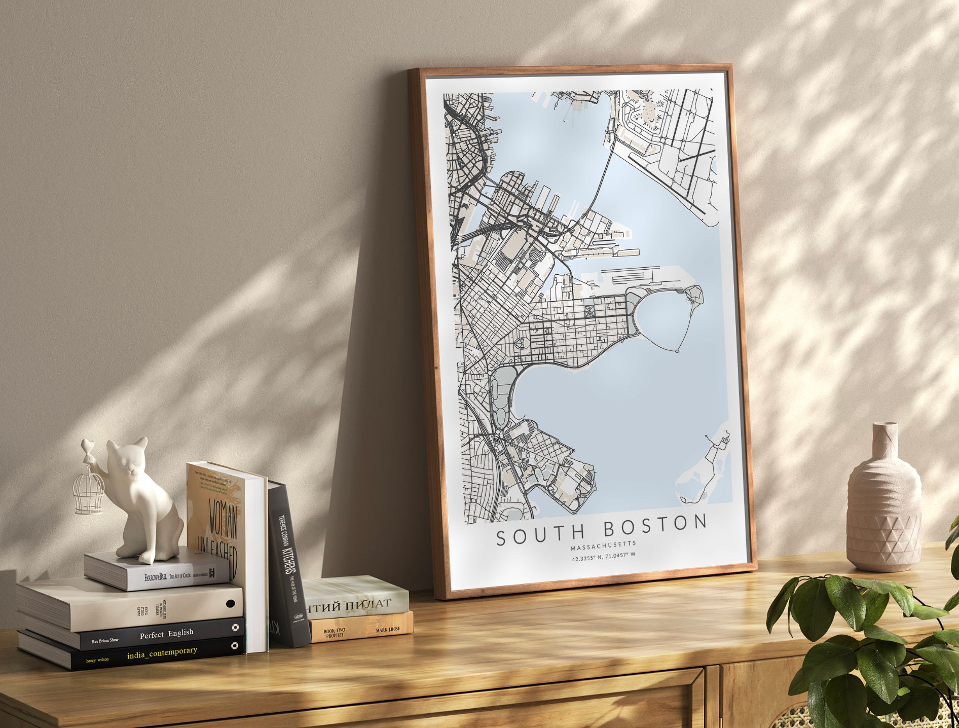 South Boston Map Print, Southie Poster, Boston Map Print, Boston Gift ...