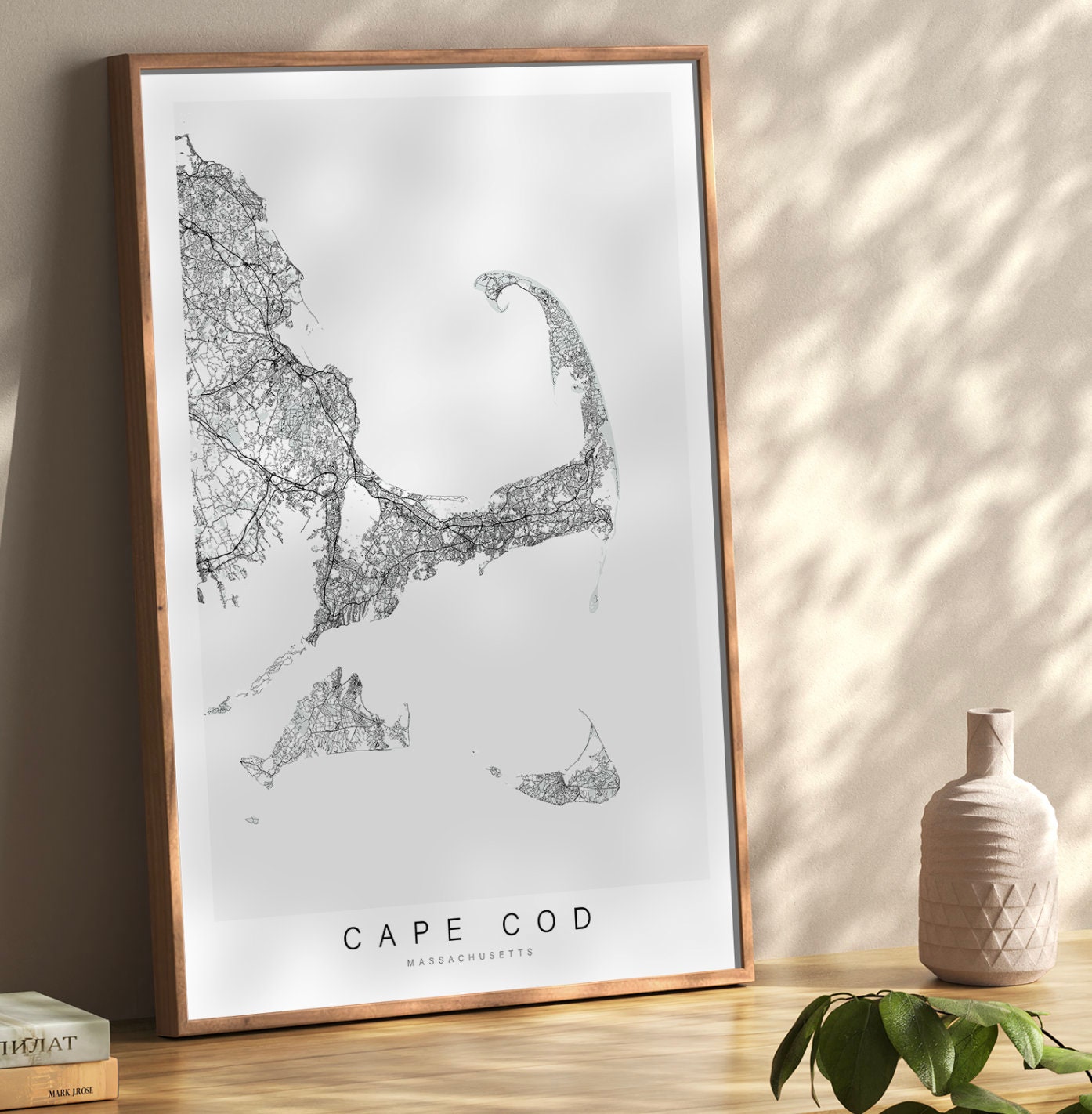 Cape Cod Map Print, Cape Cod Poster, Nantucket Map Print, Martha's ...