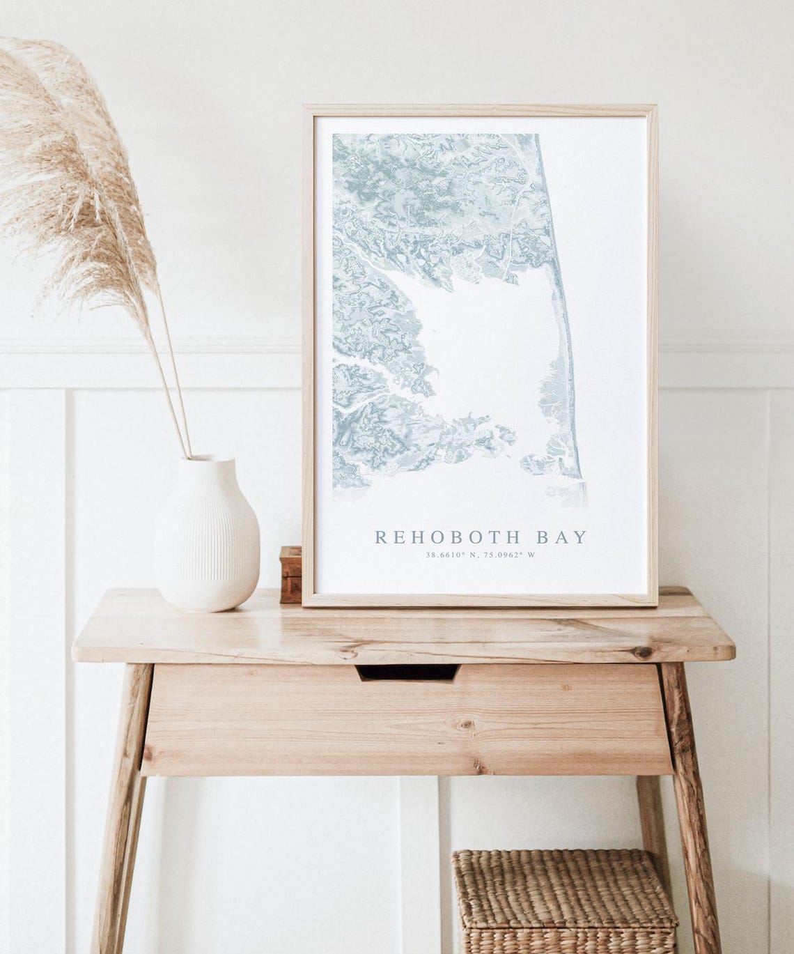 Rehoboth Bay Map Print, Map of Rehoboth Bay, Rehoboth Beach Gift ...