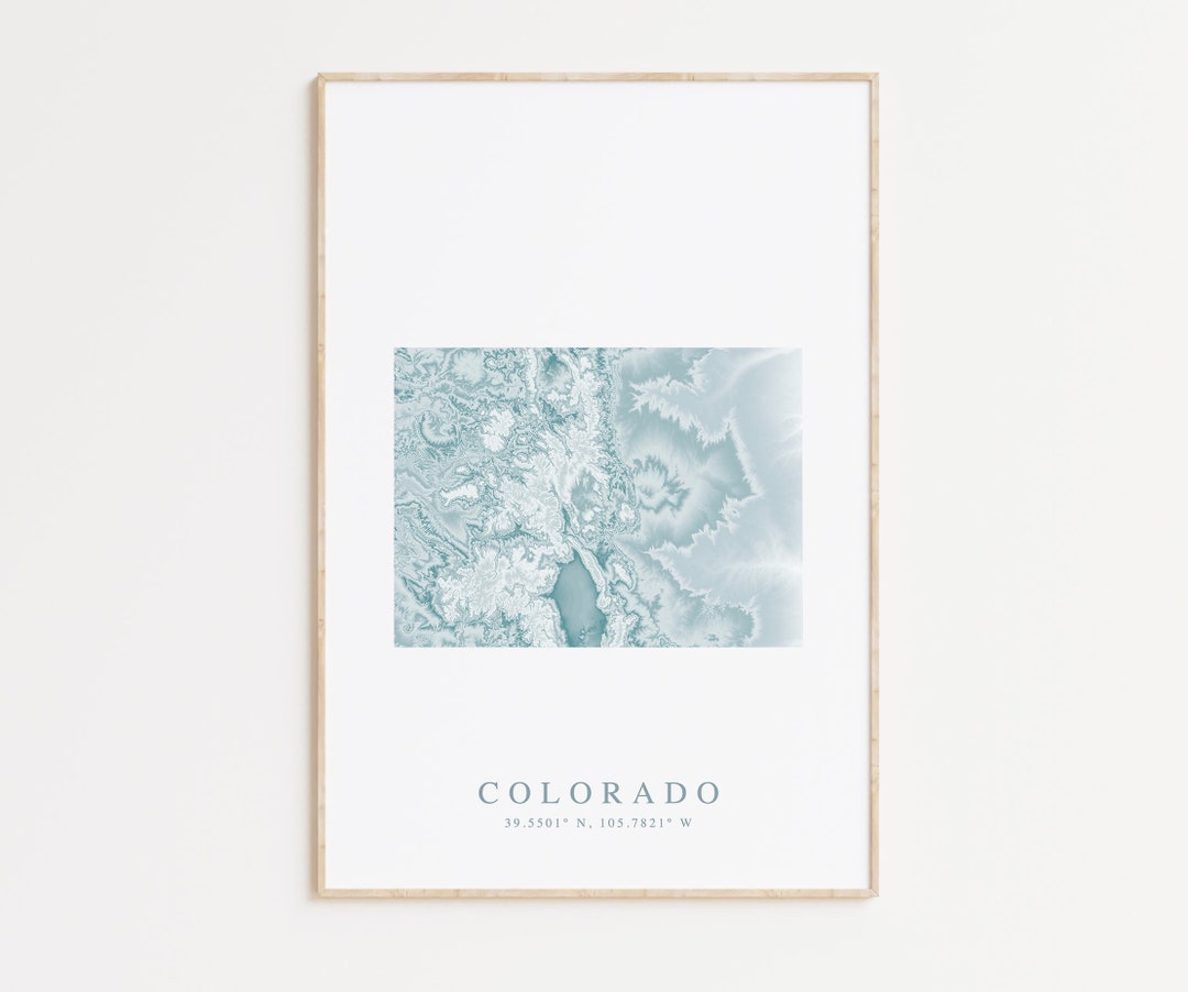 Colorado State Map Print, Colorado Poster, Denver Gift, Denver Colorado ...