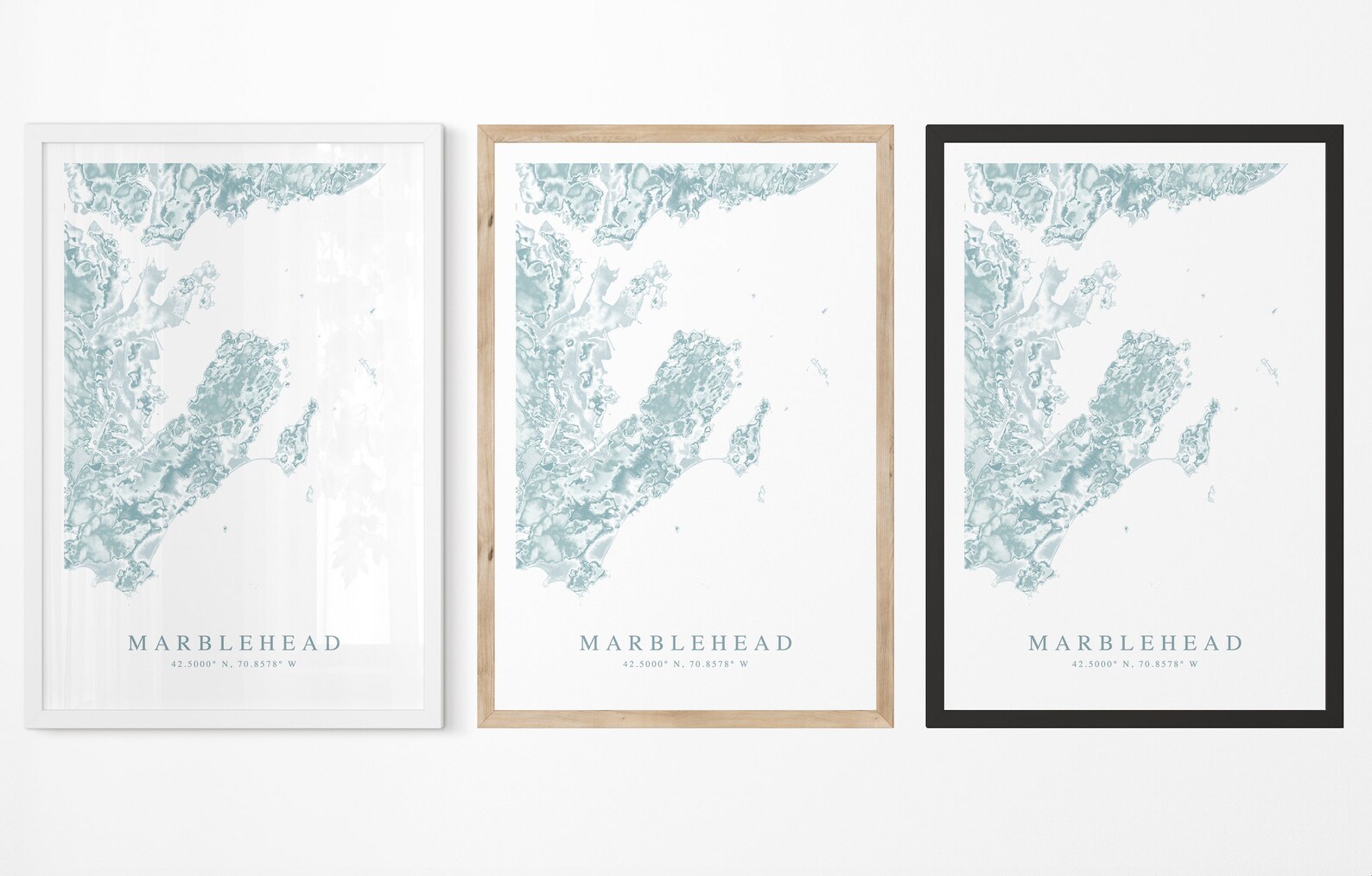 Marblehead Massachusetts Map Print, Marblehead Gift, North Shore MA ...