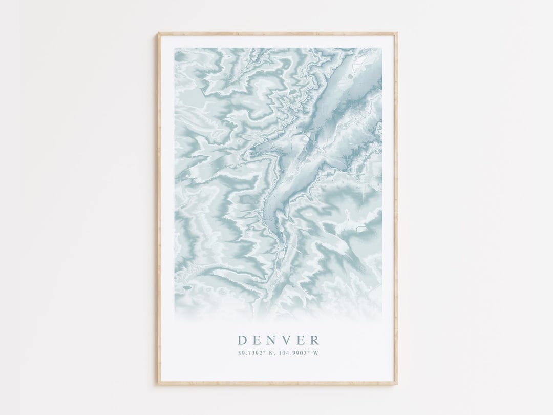 Denver Colorado Map Print, Denver Poster, Colorado Gift, Topographic ...