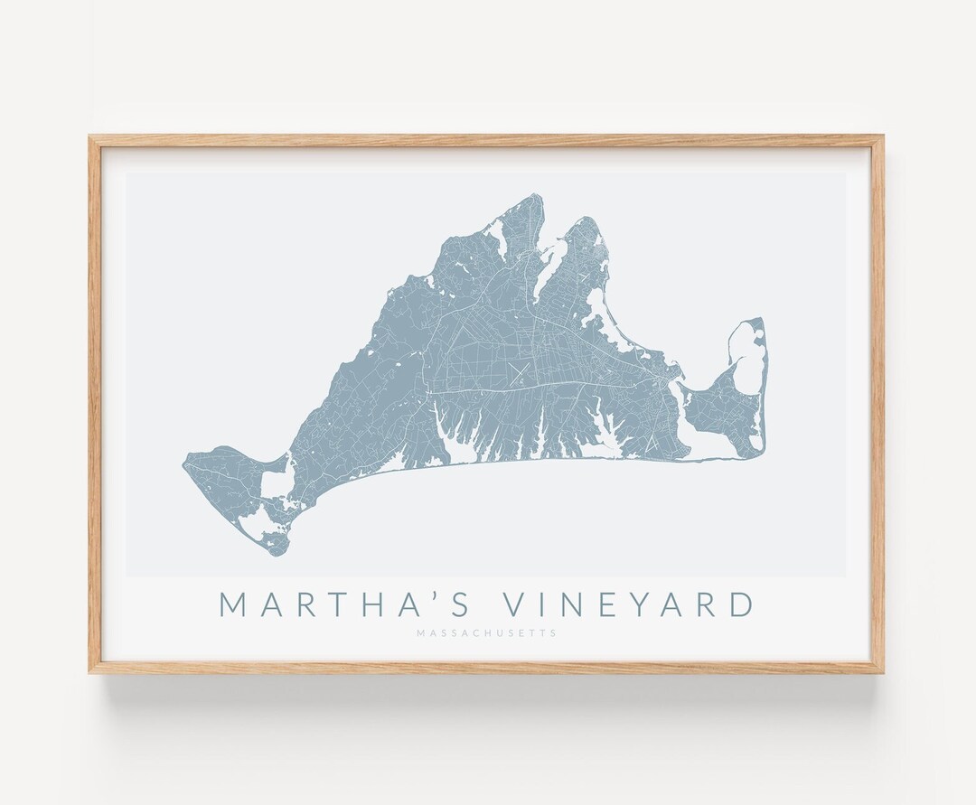 Martha's Vineyard Map Print, Martha's Vineyard Poster, Marthas Vineyard ...