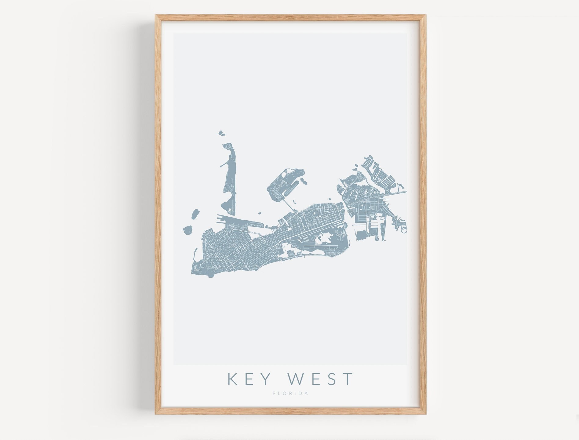 Key West Map Print, Florida Keys Map Print, Key West Poster, Key West ...