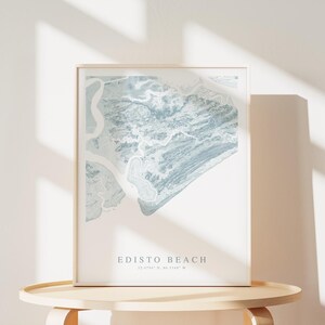 Edisto Beach Map Print, Map of Edisto Beach South Carolina, Charleston ...