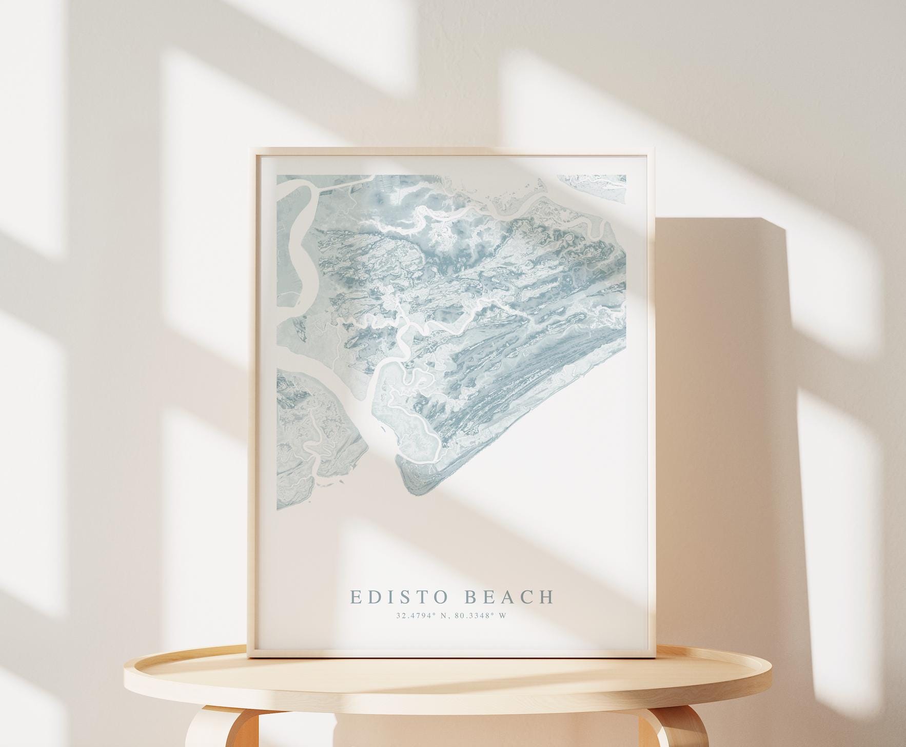 Edisto Beach Map Print, Map of Edisto Beach South Carolina, Charleston ...