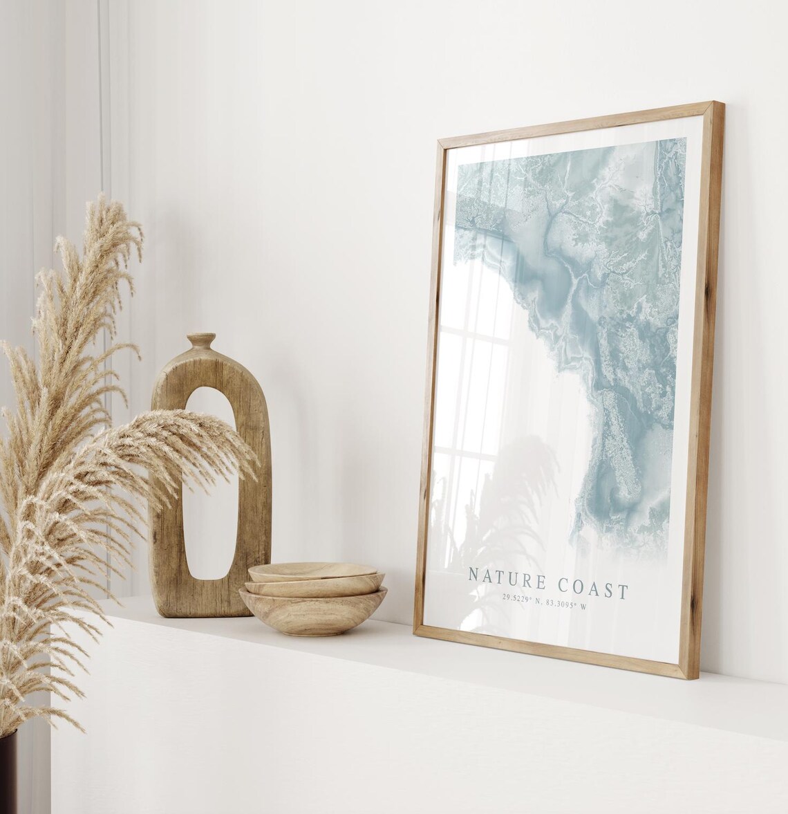 Nature Coast Map Print, Map of Nature Coast Florida, Florida Beach Home ...