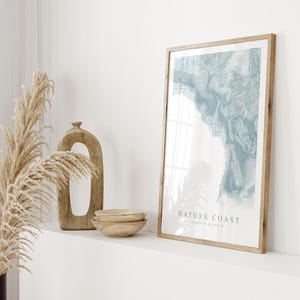 Nature Coast Map Print, Map of Nature Coast Florida, Florida Beach Home ...