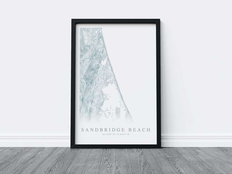 Sandbridge Beach Virginia Map Print, Map of Sandbridge Beach ...