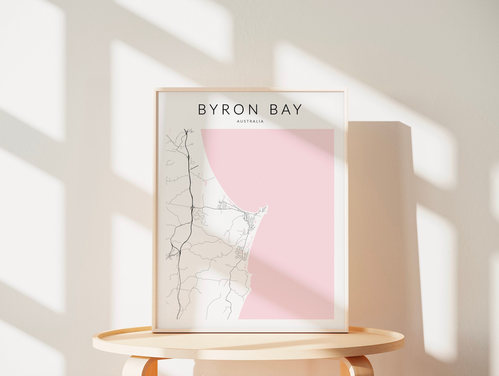 Byron Bay Map Print, Australia Map Print, Byron Bay Australia Poster ...