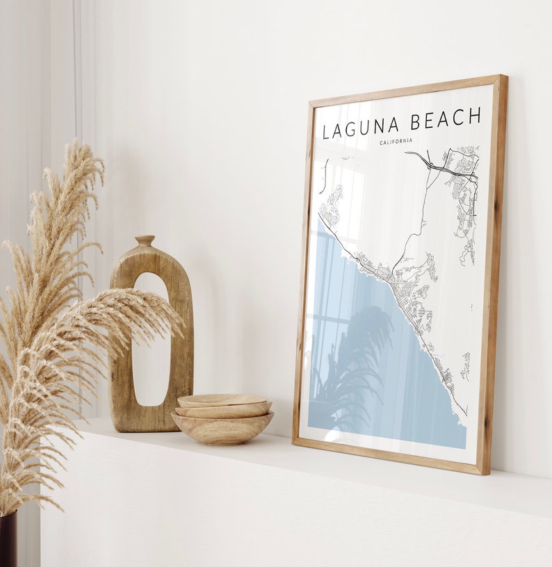 Laguna Beach Map Print, California Map Print, Laguna Beach California ...