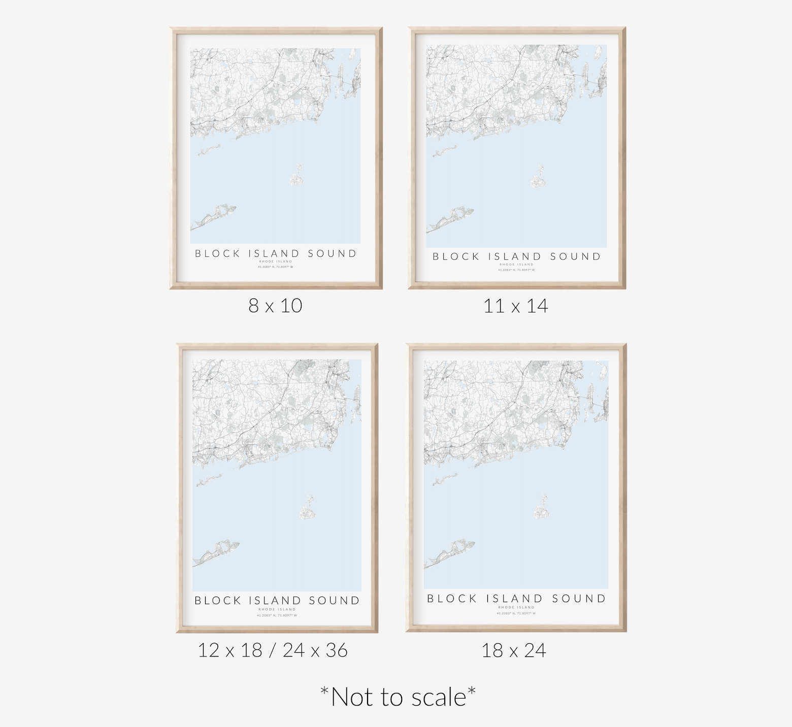 Block Island Sound Map Print, Rhode Island Poster, Block Island Map ...