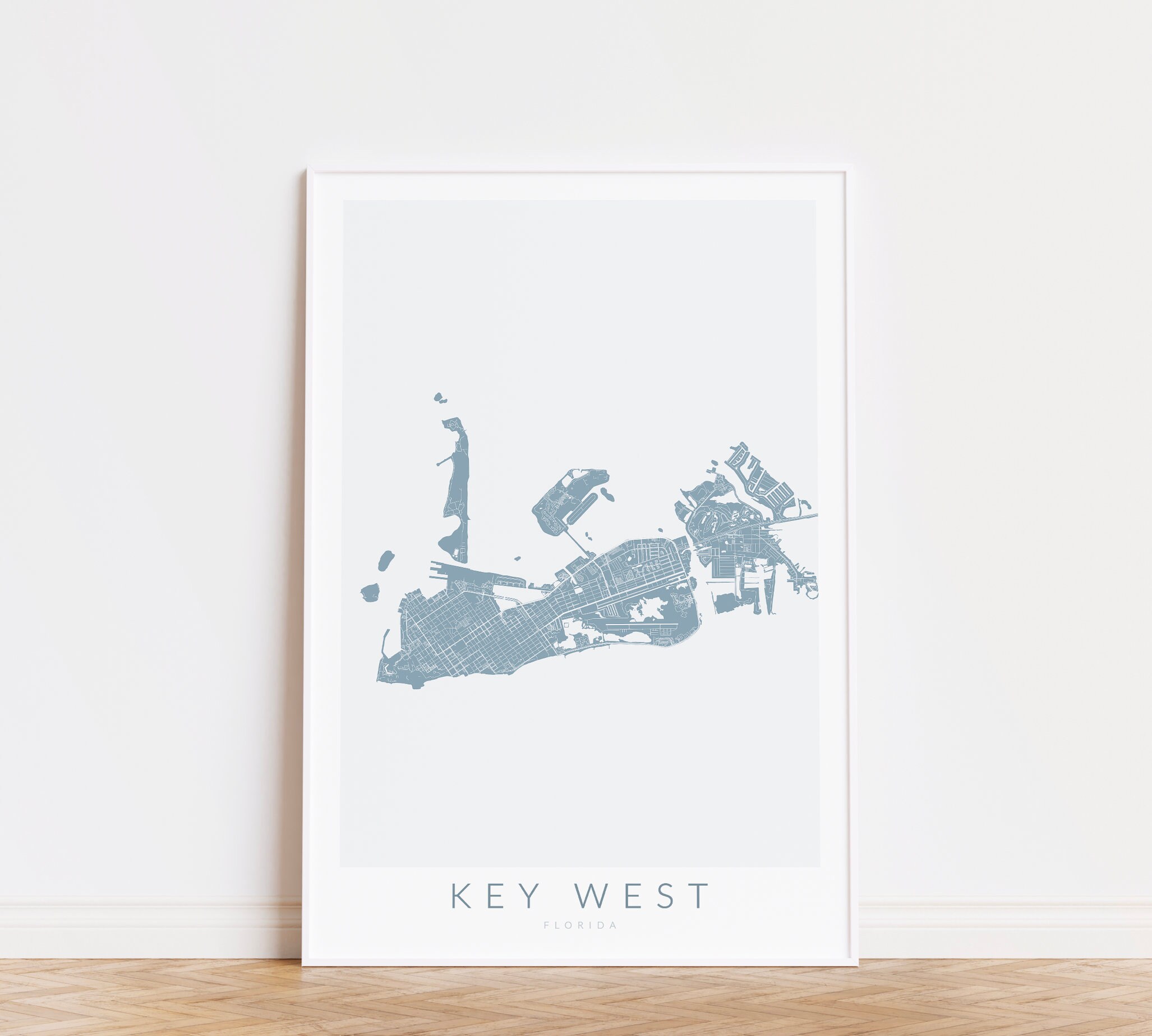 Key West Map Print, Florida Keys Map Print, Key West Poster, Key West ...