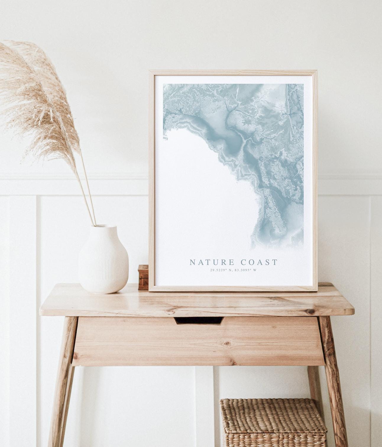 Nature Coast Map Print, Map of Nature Coast Florida, Florida Beach Home ...