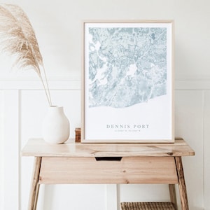 Dennis Port Map Print, Cape Cod Map Poster, Dennis Port Gift ...