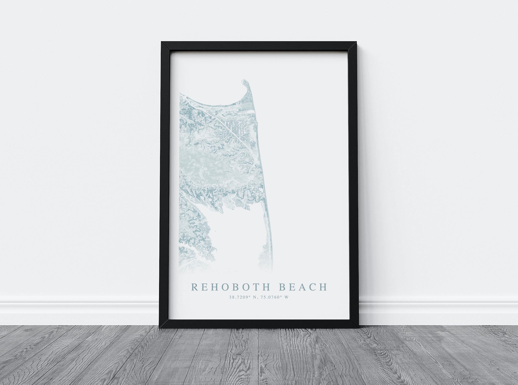 Rehoboth Beach Map Print, Map of Rehoboth Beach, Rehoboth Beach Gift ...