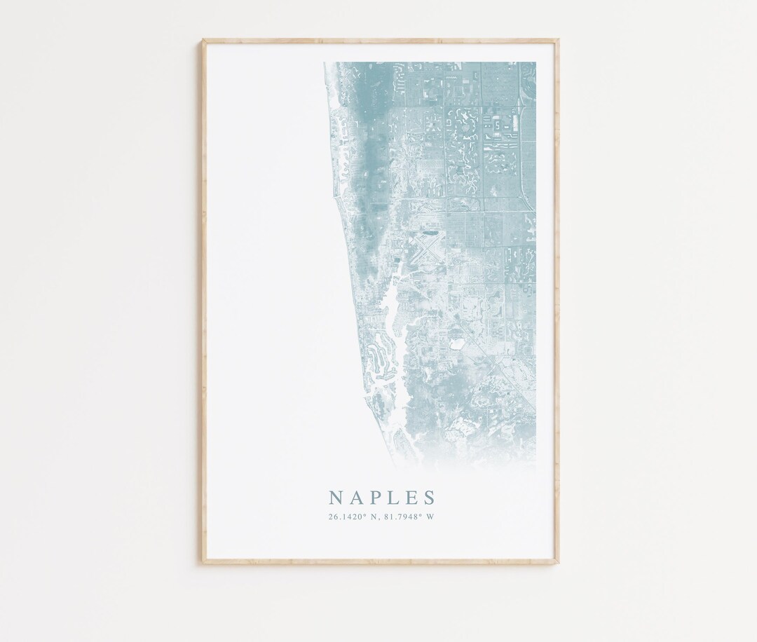 Naples Florida Map Print, Florida Map Poster, Naples City Map, Naples ...