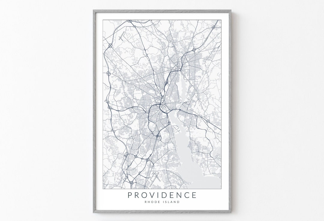 Providence Map Print, Providence Rhode Island Poster, Providence Map Print, Rhode Island Gift ...