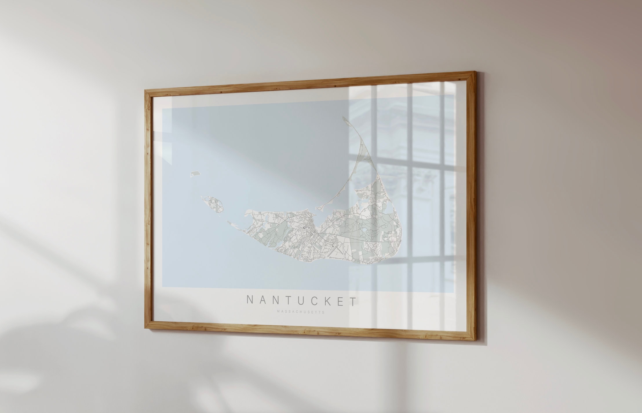 Nantucket Map Print, Nantucket Massachusetts Map, Nantucket Poster ...