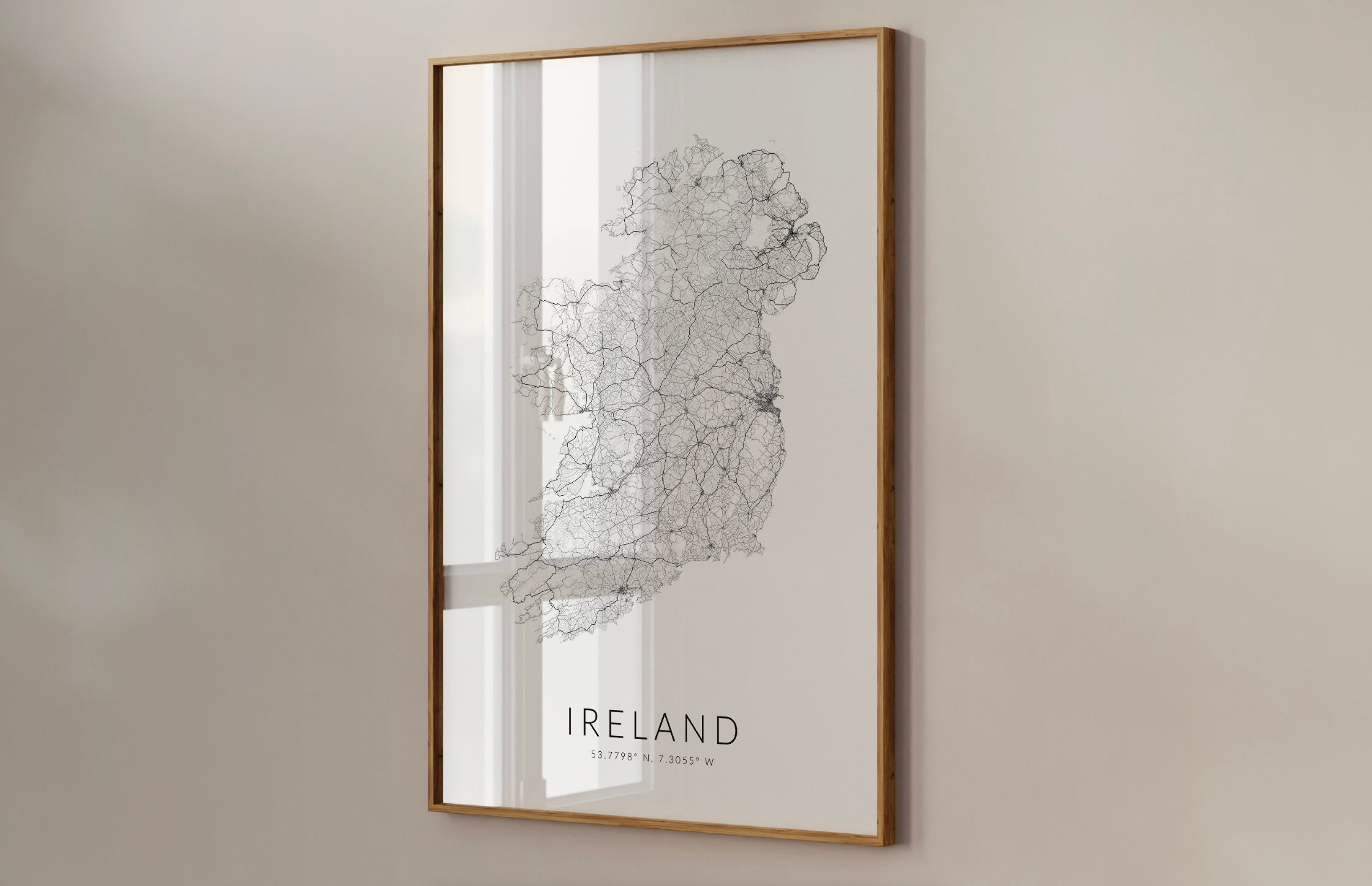 Ireland Map Print Ireland Map Poster Ireland Gift - Etsy