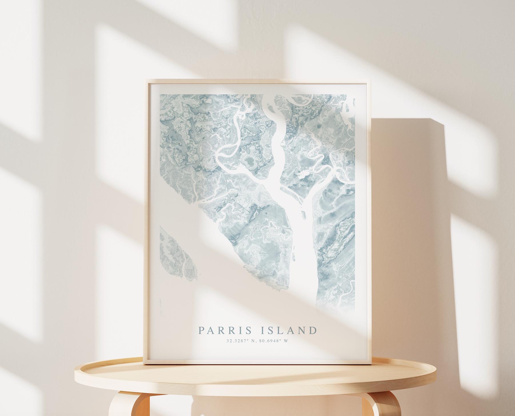 Parris Island Map Print, Map of Parris Island South Carolina, Parris ...