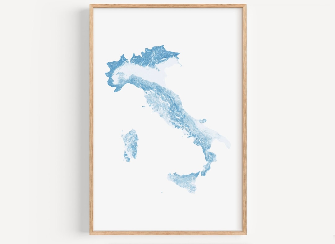 Italy Map Print, Italy Poster, Rome Poster, Italy Stylized Map, Italy ...