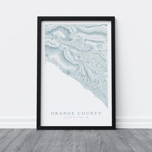 Orange County Map Print, Map of Socal, Beach Home Gift, California Wall ...