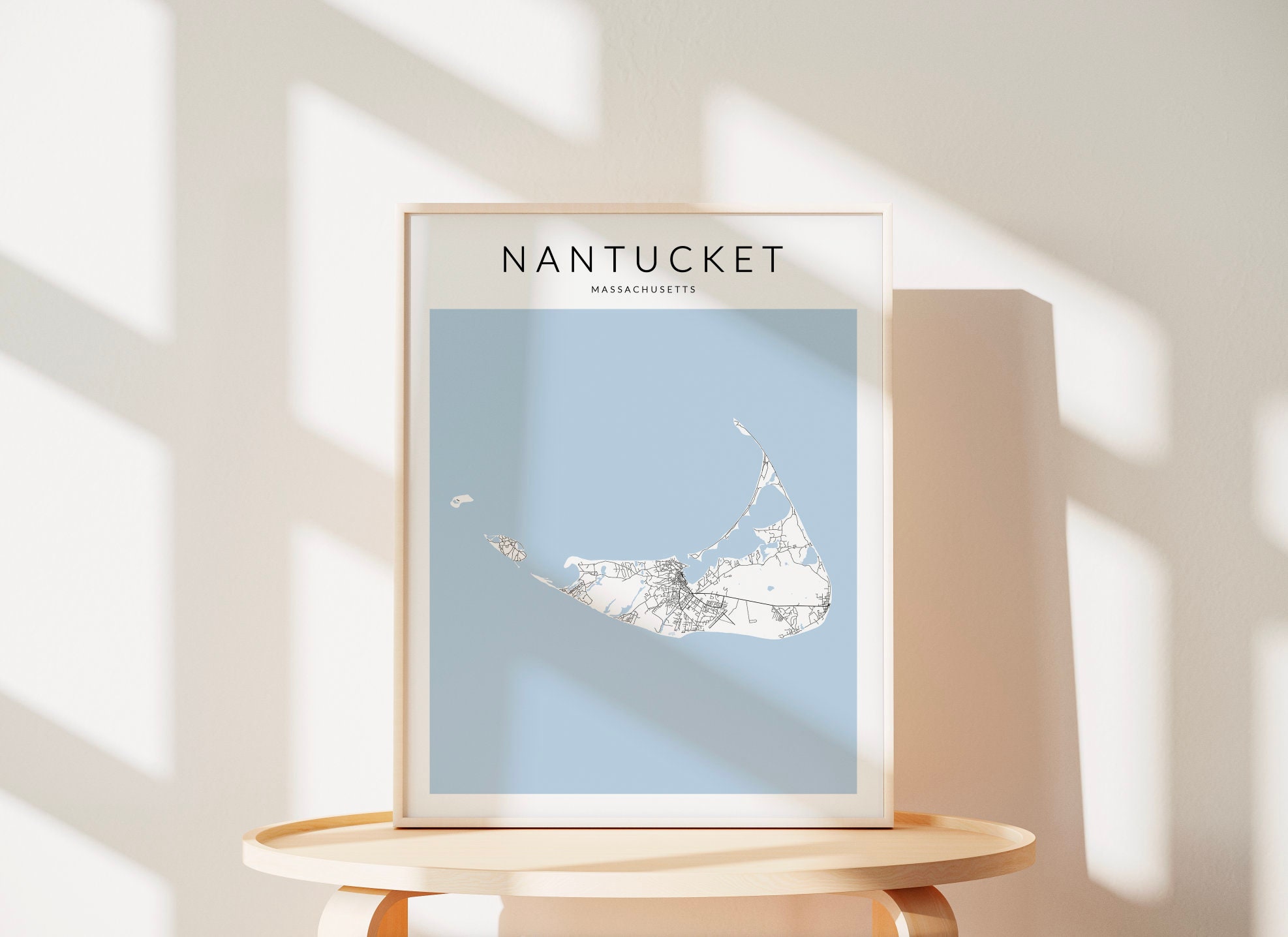 Nantucket Map Print, Nantucket Poster, Nantucket Gift, Nantucket Wall ...