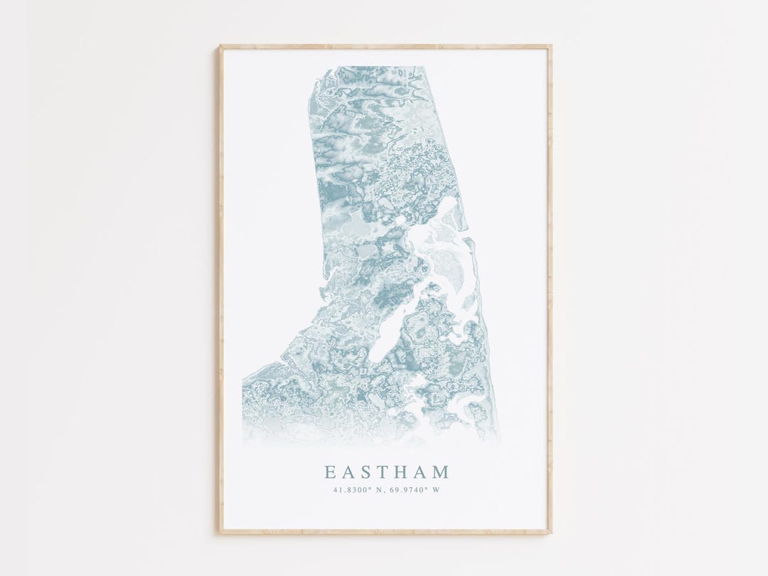 Eastham Map Print, Cape Cod Map Poster, Eastham Gift, Eastham ...
