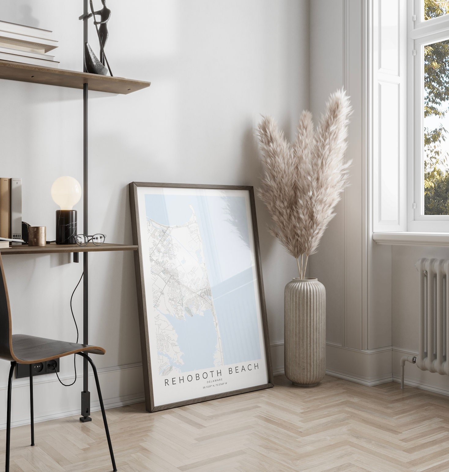 Rehoboth Beach Map Print, Delaware Map Print, Rehoboth Beach Poster ...