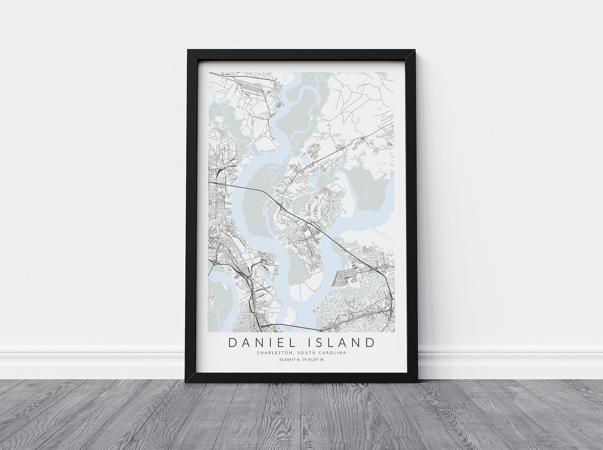 Daniel Island South Carolina Map Print, Map of Daniel Island ...