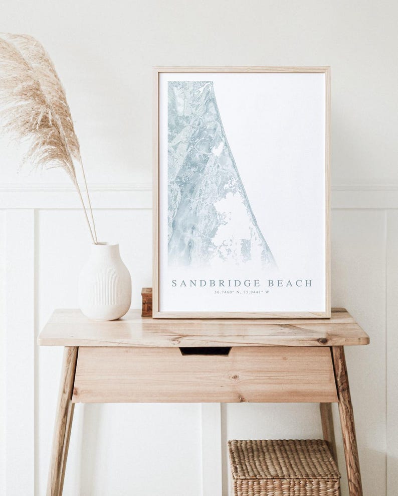 Sandbridge Beach Virginia Map Print, Map of Sandbridge Beach ...