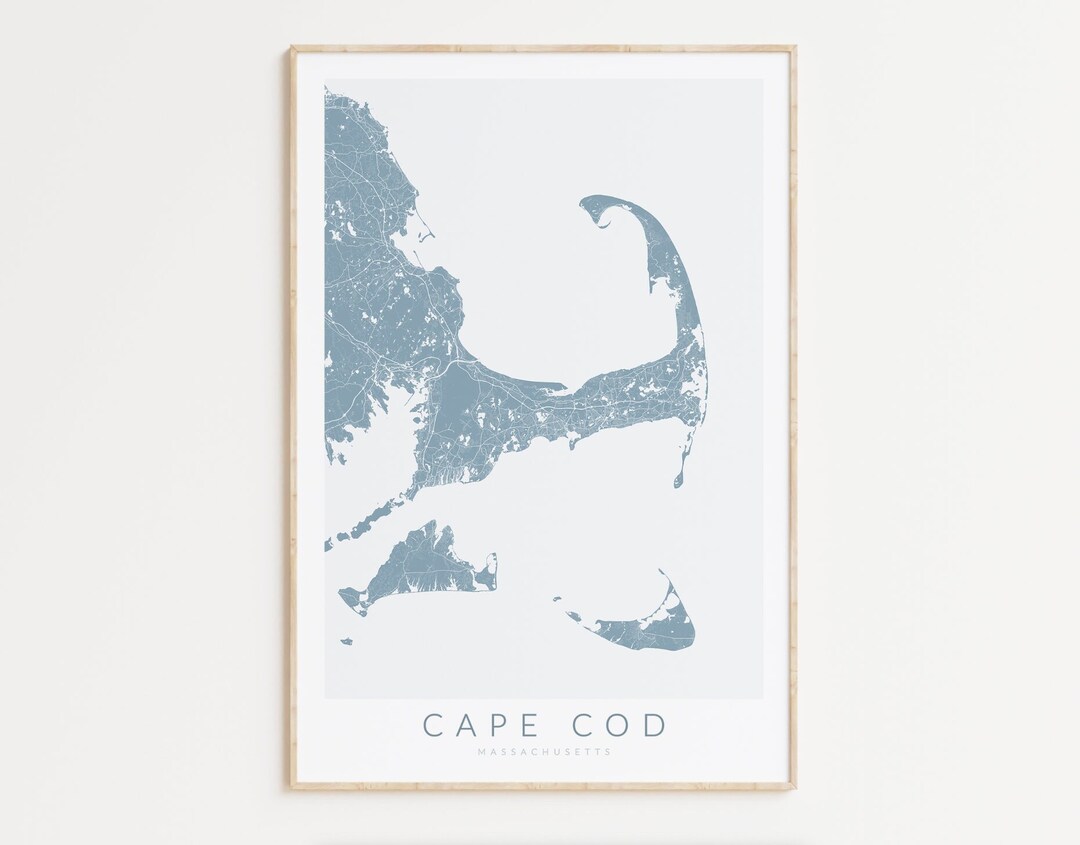 Cape Cod Print, Cape Cod Map Poster, Minimalist Map, Cape Cod Gift ...