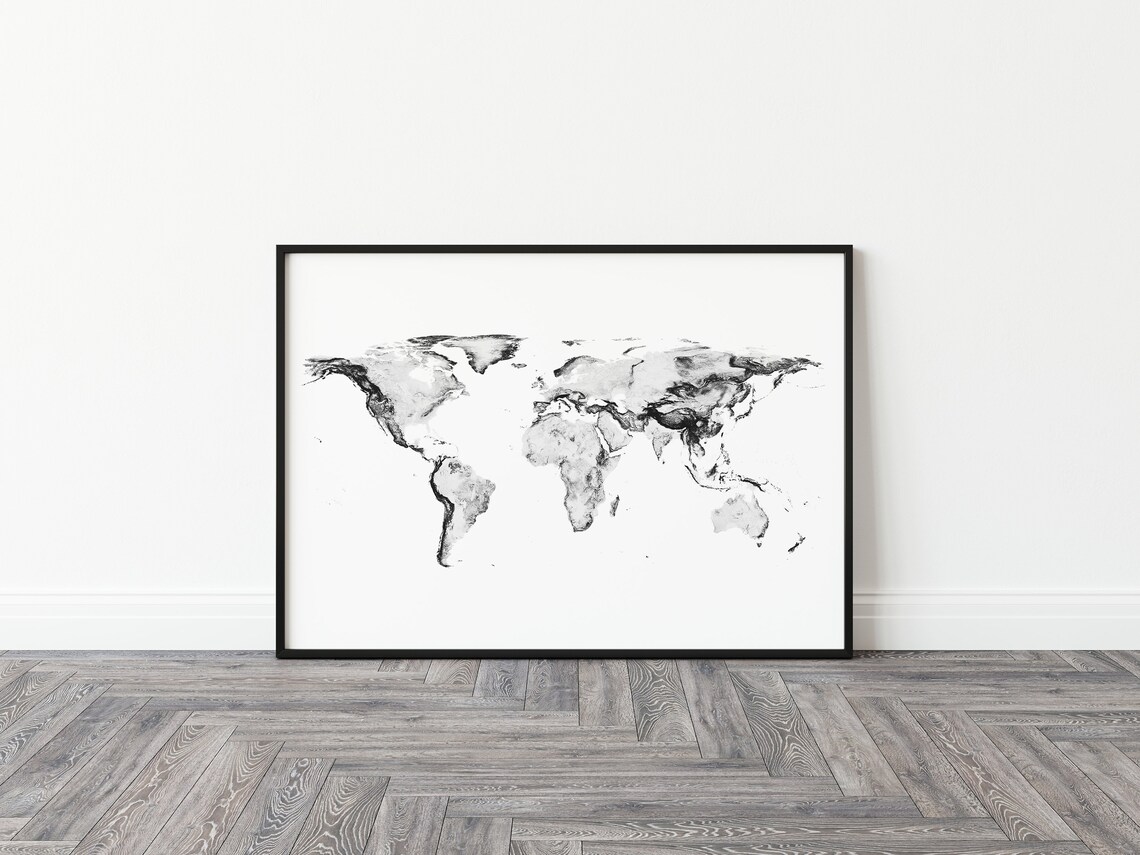 World Map Print World Map Poster Map of the World Poster - Etsy