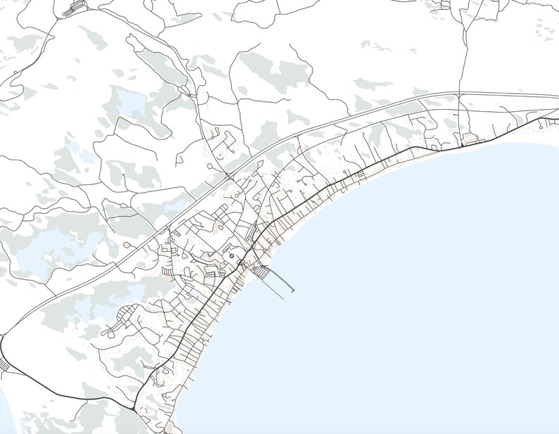 Provincetown Massachusetts Map Print Cape Cod Map Print - Etsy