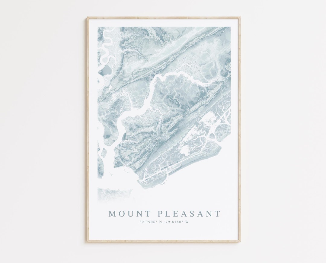 Mount Pleasant Map Print, Map of Mount Pleasant South Carolina ...