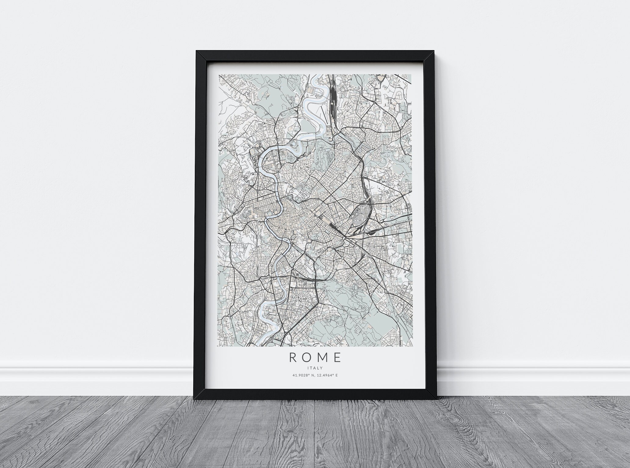Rome Map Print, Map of Rome Poster, Rome Italy Street Map, Rome Map ...