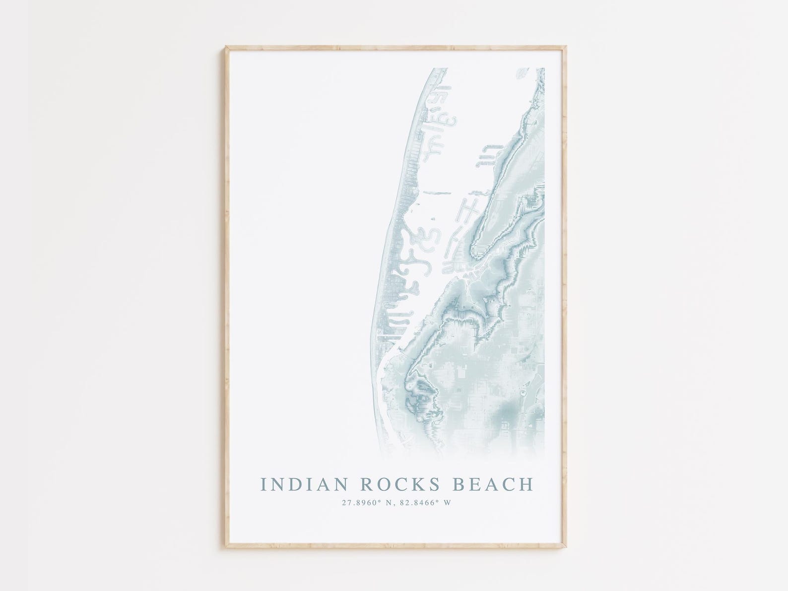Indian Rocks Beach Map Print, Map of Indian Rocks Beach, Florida Beach ...