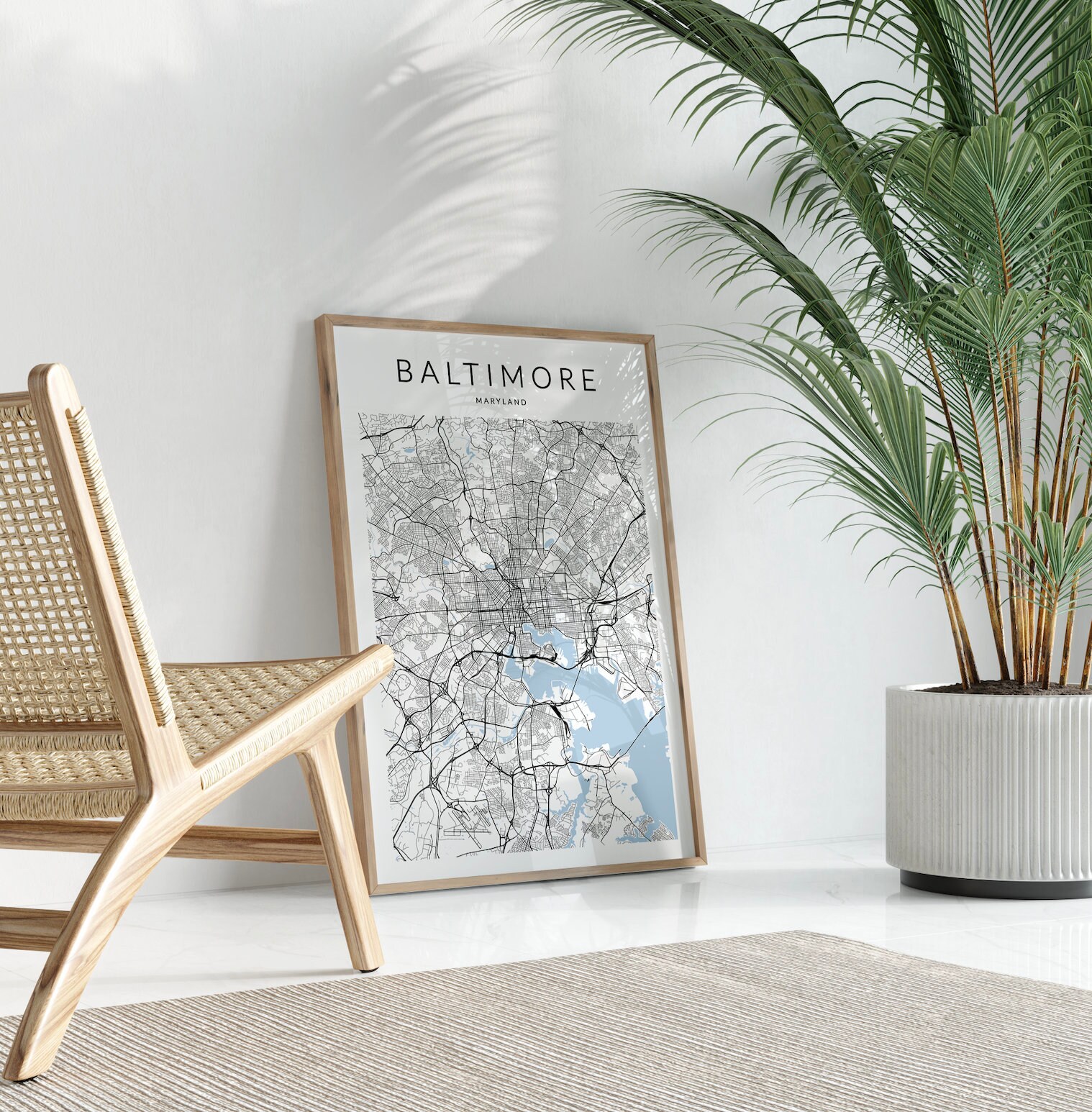 Baltimore Poster Baltimore Map Poster Maryland Map - Etsy