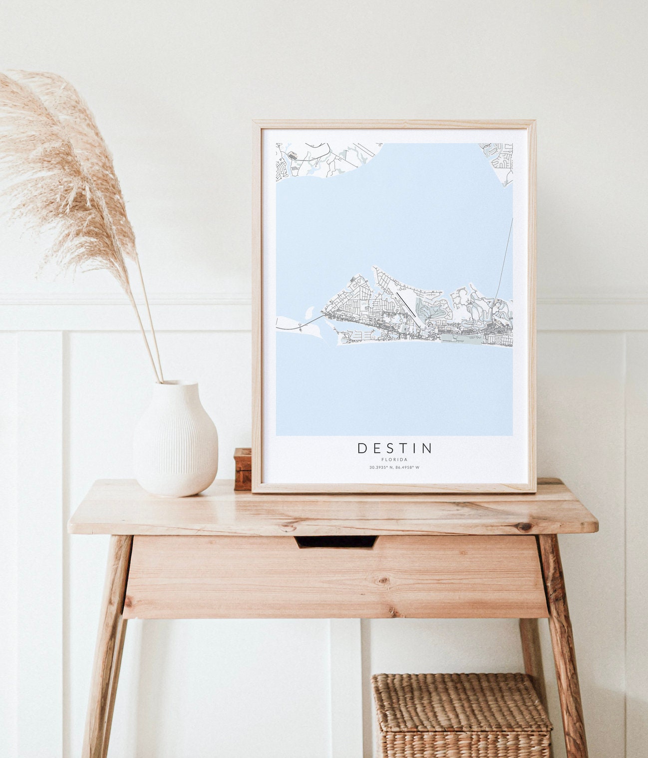 Destin Florida Map Print, Map of Destin, Destin Florida Poster, Florida ...