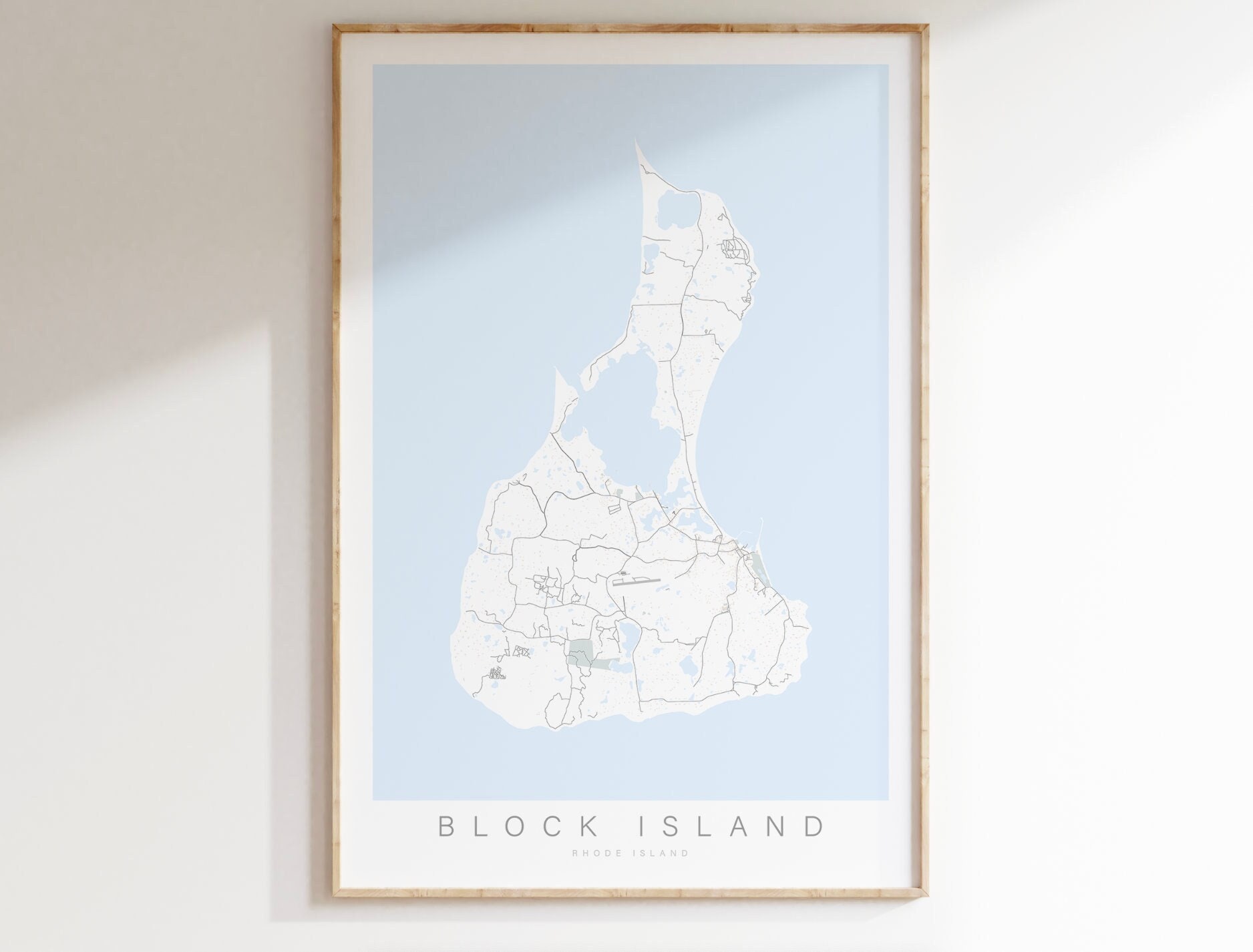 Block Island Map Print Block Island Poster Rhode Island Map - Etsy