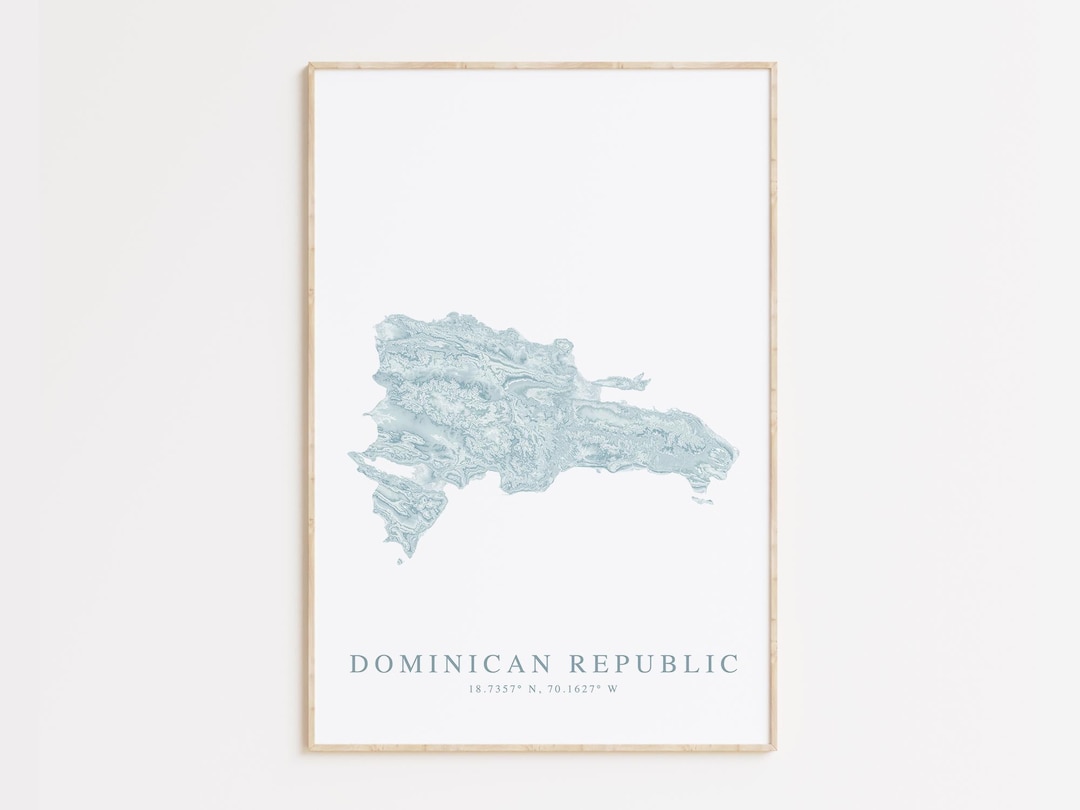 Dominican Republic Map Print, Map of Dominican Republic, Dominican ...