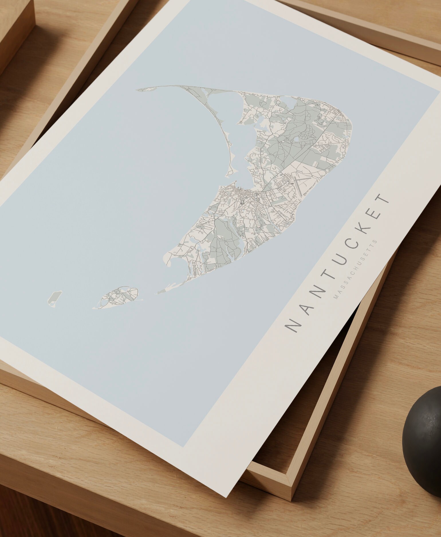 Nantucket Map Print, Nantucket Massachusetts Map, Nantucket Poster ...